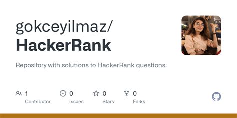GitHub Gokceyilmaz HackerRank Repository With Solutions To