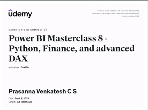 Prasanna Venkatesh On Linkedin Powerbi Dax Finance Udemy