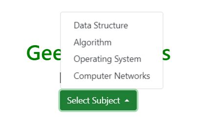 Bootstrap 4 Dropdowns GeeksforGeeks