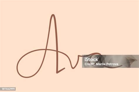 여성 이름 Ava 손글씨 글자 달필 소녀 이름 벡터 일러스트 레이 션 0명에 대한 스톡 벡터 아트 및 기타 이미지 0명 드로잉 디자인 Istock