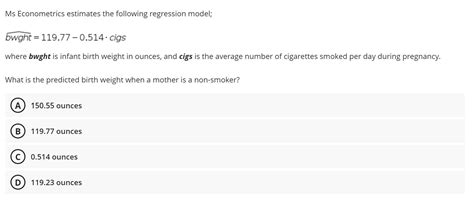 Solved Ms Econometrics Estimates The Following Regression