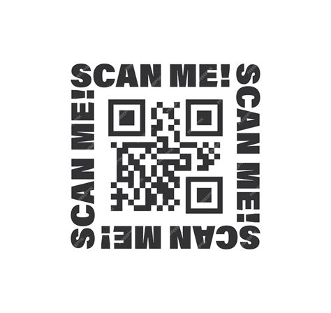 스마트폰용 Qr 코드 스캔 비문이 있는 Qr 코드 스마트폰으로 나를 스캔 나를 스캔 아이콘 프리미엄 벡터
