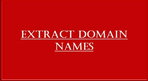 extract domain names in excel using flash fill