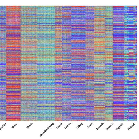 The Cluster Heatmap Of The Selected Dems Download Scientific Diagram