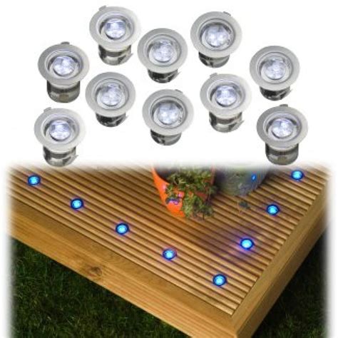 Robus R3led10s 07 Vita 10x 3 6 Watt Blue Stainless Steel Led Deck Lights
