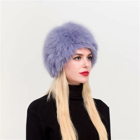 Zdfurs женская зимняя шапка из натурального меха лисы эластичная теплая мягкая пушистая шапка