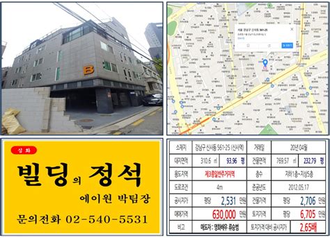 박진우 신사동 가로수길 연예인빌딩 영화배우 류승범 빌딩 실거래가 조회 신사동 561 25 신사역 63억 원 평당 6705만 원 도산대로 이면 가로수길