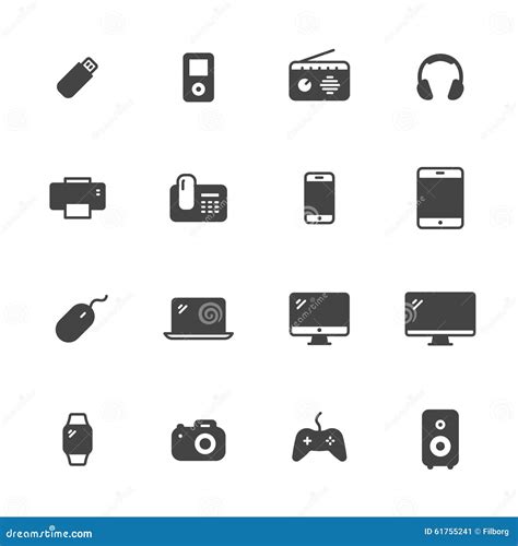 Devices Icons Set Stock Vector Illustration Of Simple 61755241