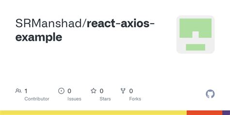 Github Srmanshadreact Axios Example