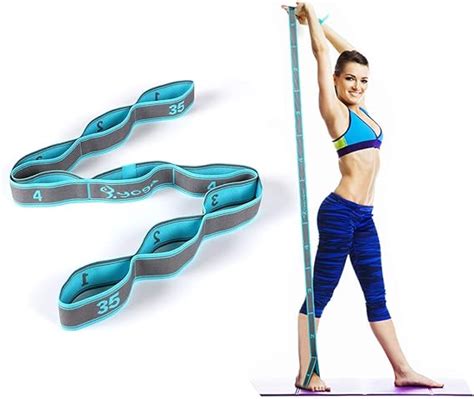 Amazon Com DEHUB Stretch Strap Elastic Yoga Stretching Strap Multi Loop For Physical Therapy