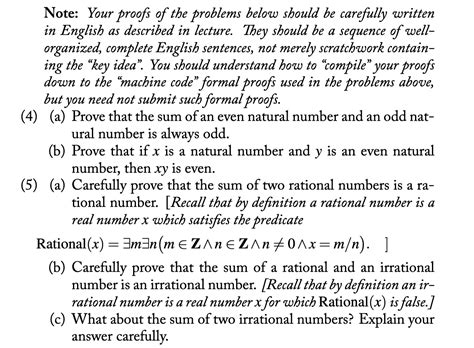 Solved Note Your Proofs Of The Problems Below Should Be Solved Note Your Proofs Of The Problems Below Should Be