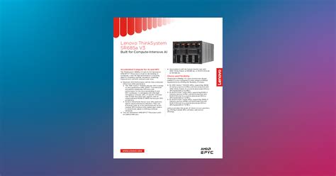 Lenovo ThinkSystem SR685a V3 Datasheet Lenovo Press