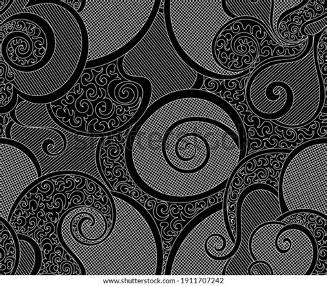 Decorative Vector Seamless Pattern Handwritten Abstract Stock Vector