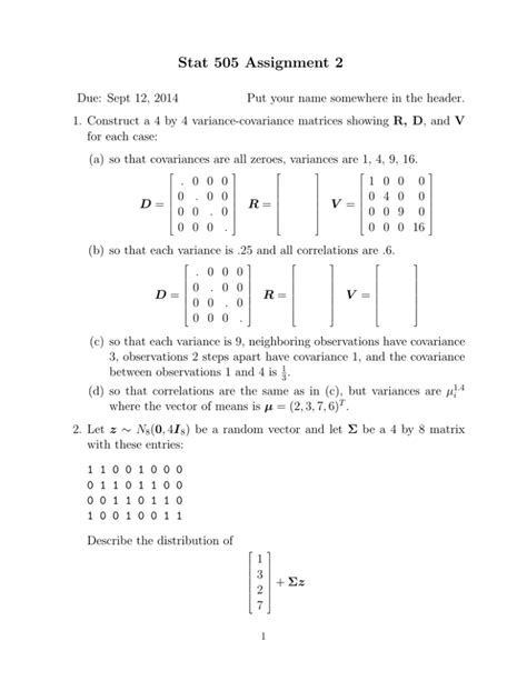 Stat 505 Assignment 2