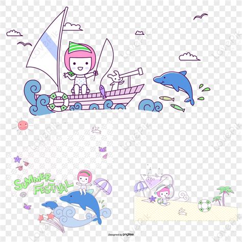 여름 일러스트 배너 벡터 재료신청교육조각 Png 일러스트 무료 다운로드 Lovepik