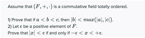 Solved Assume That F Is A Commutative Field Totally Chegg Com