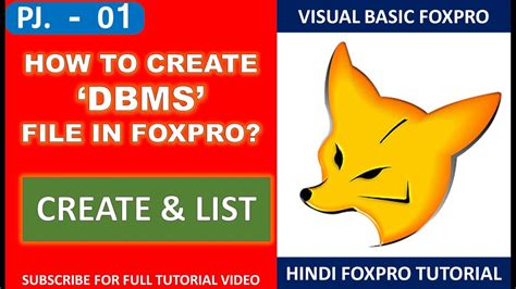 How To Create Data Base File In Foxpro Tutorial Hindi Tutorial Foxpro Infotechnolife
