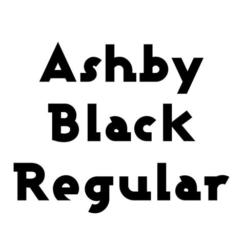 Ashby Black Regular Free Fonts On