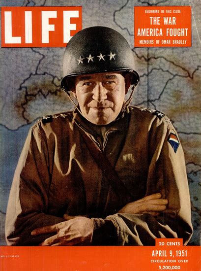 General Omar Nelson Bradley 9 Apr 1951 Copyright Life Magazine Mad