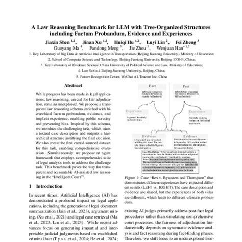 A Law Reasoning Benchmark For Llm With Tree Organized Structures Including Factum Probandum