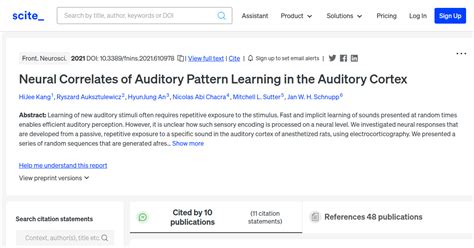 Neural Correlates Of Auditory Pattern Learning In The Auditory Cortex