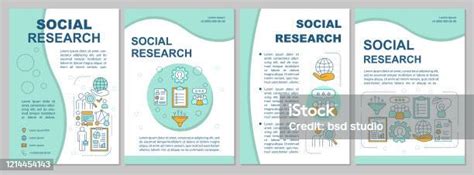 사회 연구 브로셔 템플릿 레이아웃입니다 사회학 사회 여론 조사 설문 조사 전단지 소책자 선형 그림이있는 전단지 인쇄 디자인 벡터 페이지 레이아웃 연례 보고서 광고 포스터