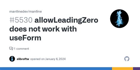 Allowleadingzeroes Does Not Work With Useform Issue