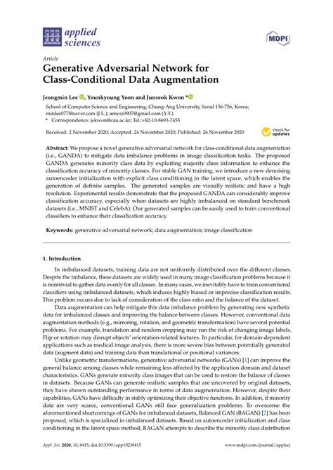 Pdf Generative Adversarial Network For Class Conditional Data