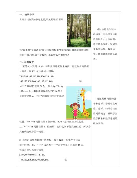 人教版高中数学选择性必修二数列的概念（1）教学设计（精选版） 麦克ppt网