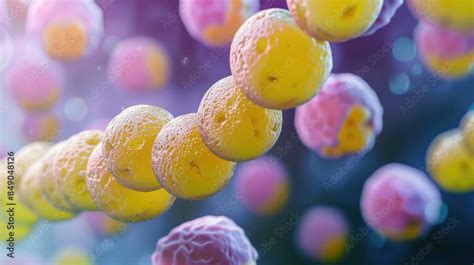 Streptococcus Pyogenes Bacteria 3d Computer Illustration Of Streptococcus Pyogenes Or Group A