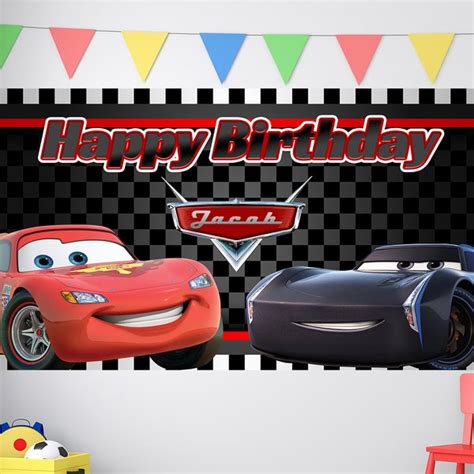 Lightning Mcqueen Backdrop Etsy