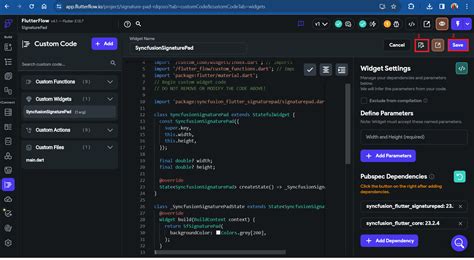 Signaturepad Widget In Flutterflow Syncfusion