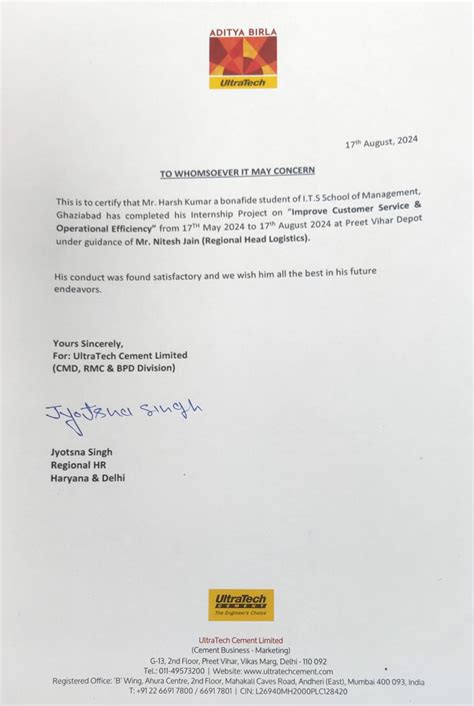 Harsh Kumar On Linkedin 🚀 Reflecting On An Incredible 3 Months At Ultratech Cement I Am