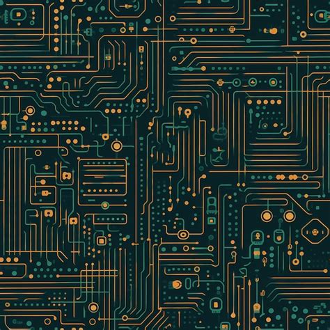 Premium Ai Image General Circuitry Pattern Illustration Repeating