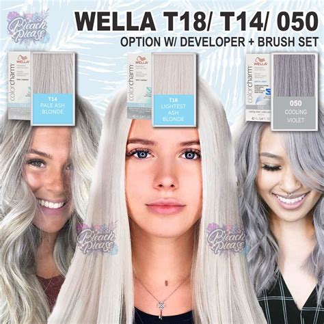 Wella Toner T18 T14 050 Lightest Ash Blonde Pale Cooling Violet Lazada Ph