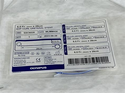 New Olympus Sof Curl Ureteral Stent Ssc6028 Exp 2023 08 A5 Sof Curl