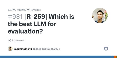 R 259 Which Is The Best Llm For Evaluation · Issue 981