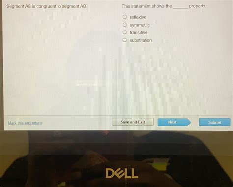 solved segment ab is congruent to segment ab this statement shows the