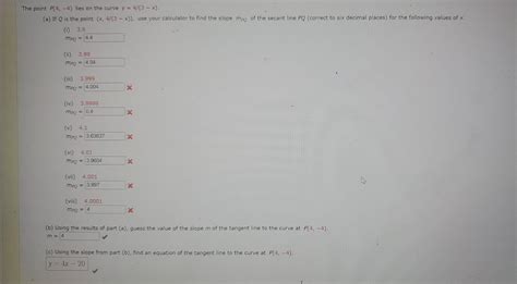Solved The Point P Lies On The Curve Y X A If Chegg Com