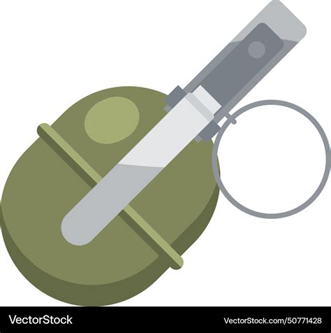 Grenade Color Icon Military Weapon Explosive Vector Image