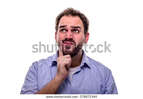 Man Questioning Look His Eyes Finger Stock Photo Shutterstock
