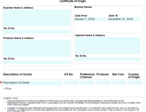 Cusma Certificate Of Origin Template Doc Emetonlineblog