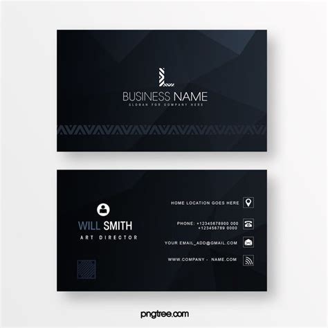 검은 기하학적 질감 명함 디자인 템플릿 Psd 다운로드 디자인 자료 다운로드