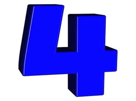 Простые картинки для срисовки с цифрой 4.