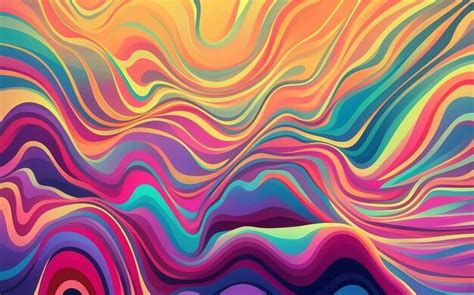 Premium Photo Abstract And Wavy Gradient Colored Line Art Background
