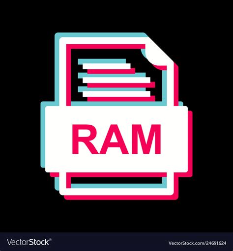Ram File Document Icon Royalty Free Vector Image