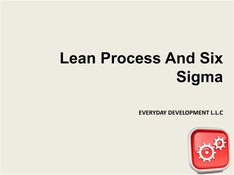 Lean Process And Six Sigma Slides Pdf