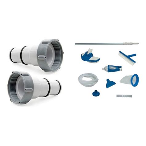 Intex Intex Hose Adapter A With Collar For Threaded Pumps Pair And Maintenance Kit At