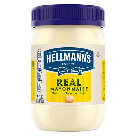 Hellmans Real Mayonnaise Cage Free Egss 15 Oz Plastic Jar