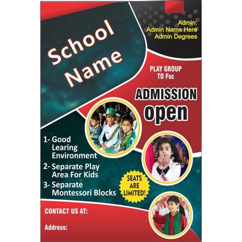 admission open academy red gray board and chart graphics flex sheet panaflex penaflex pana